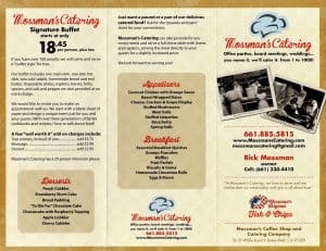 Mossman's Event Catering & Restaurants - Catering Menu
